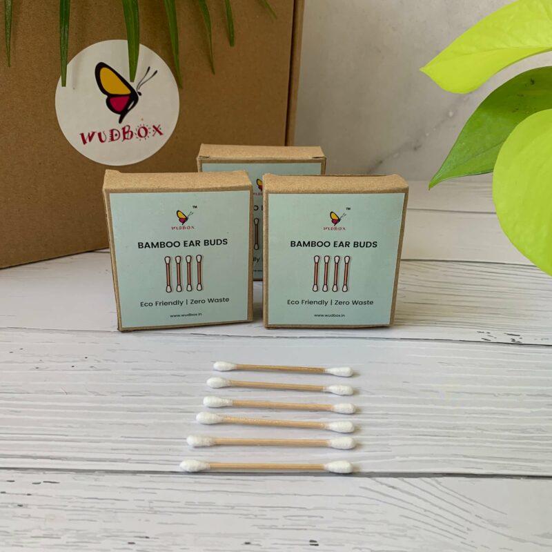 Buy Bulk Eco Friendly Bamboo Cotton Buds in India - WudBox