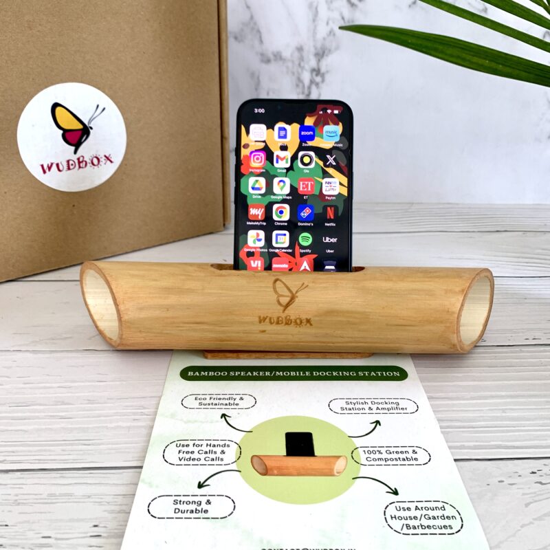 Buy Bulk Customised Bamboo Speaker/Mobile Stand - WudBox