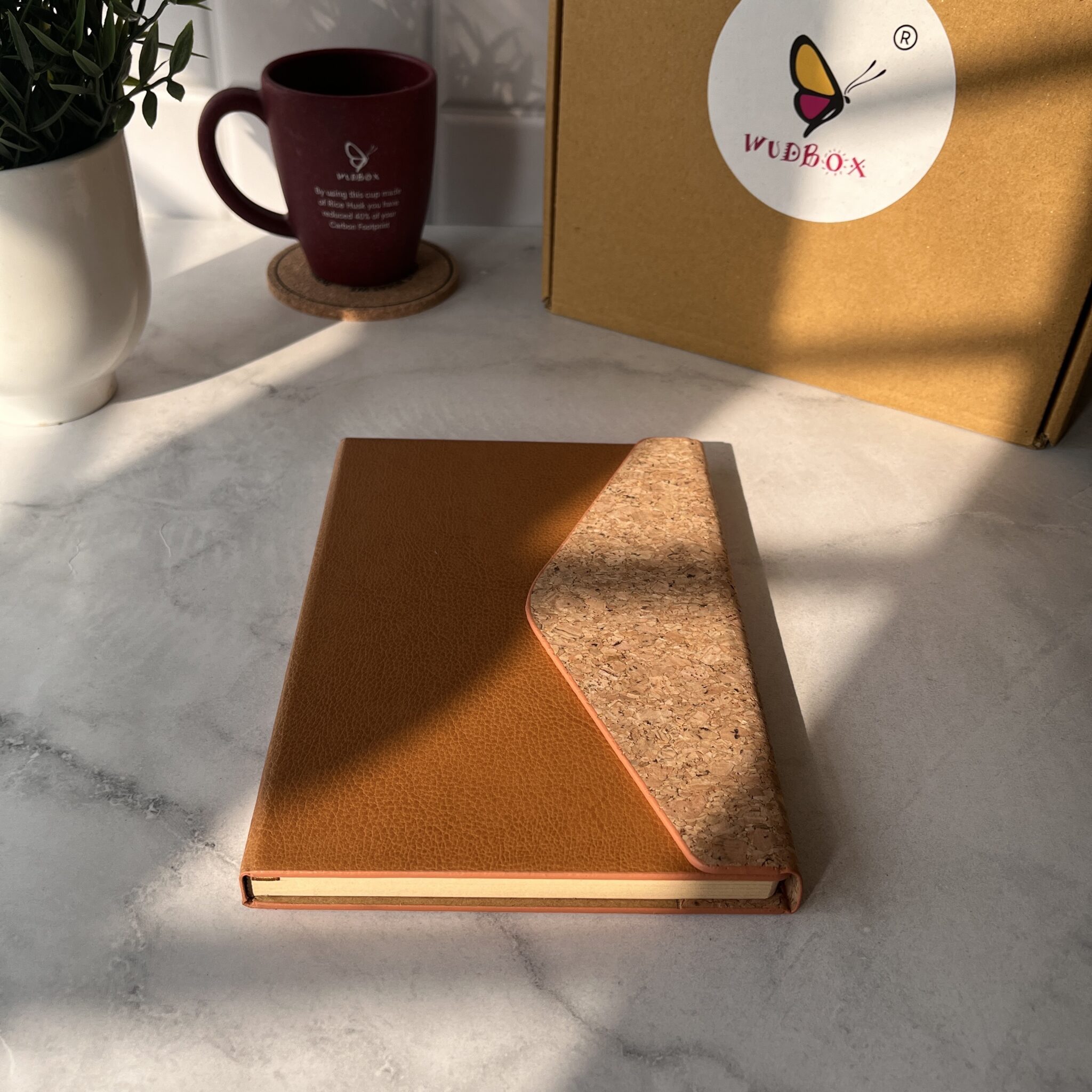 Cork diary folder model - WudBox
