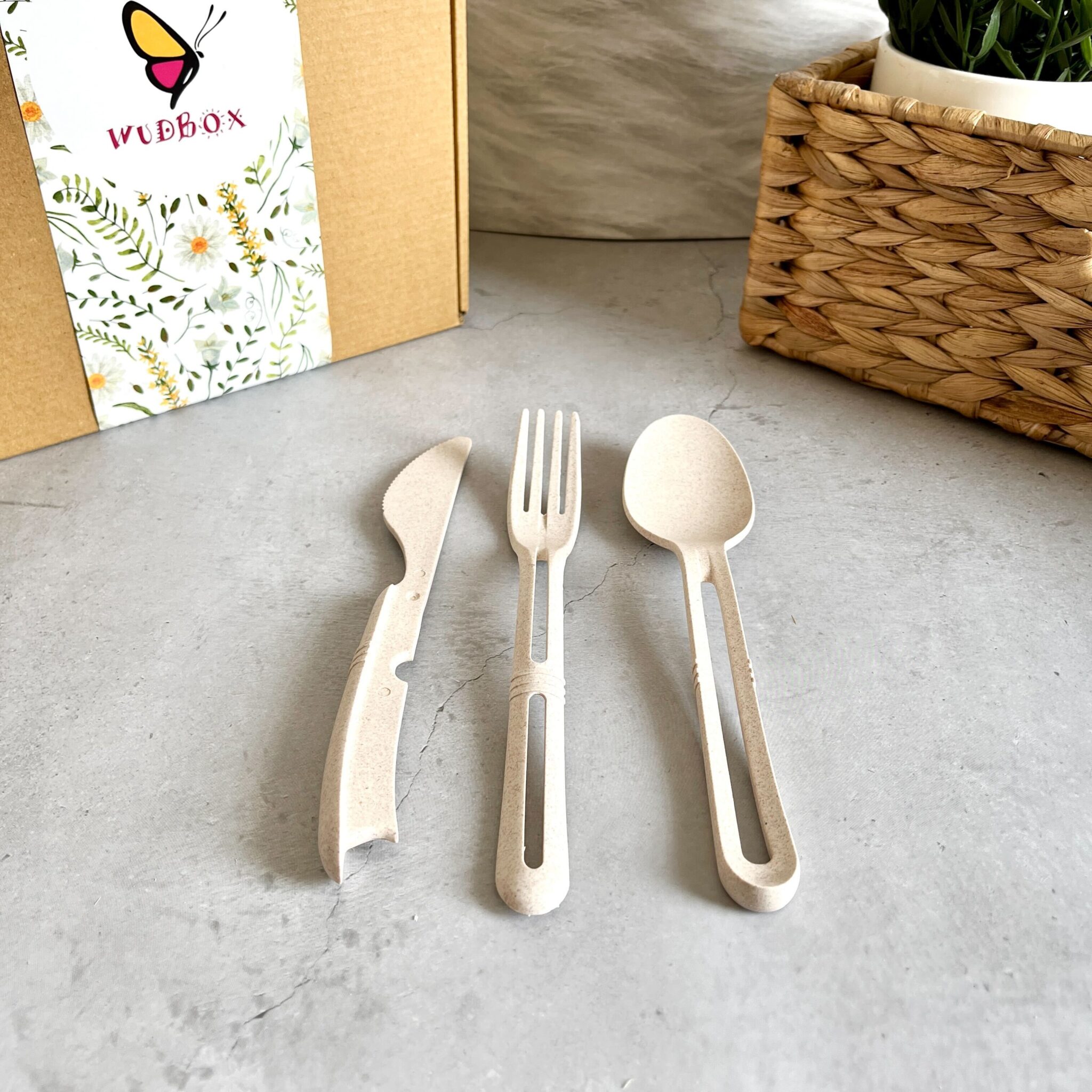 Rice Husk Cutlery - WudBox